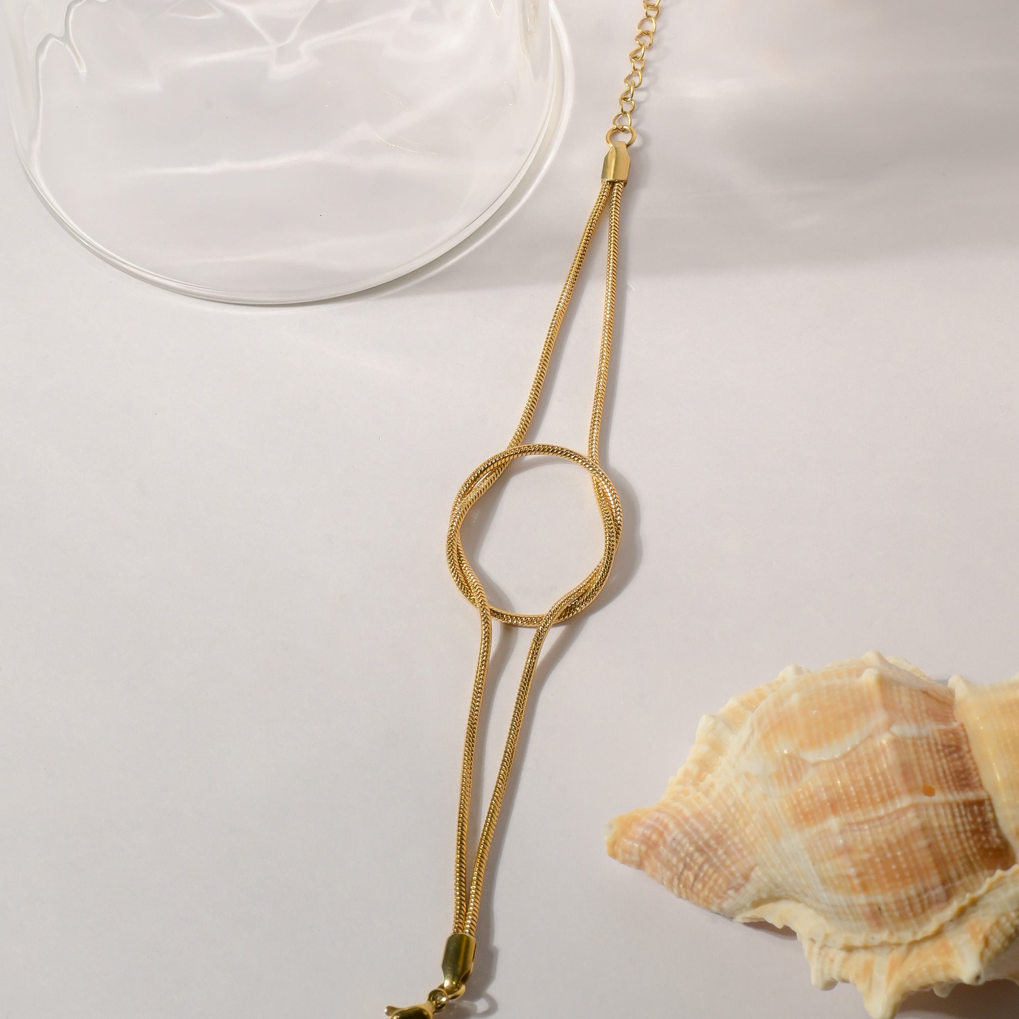 Divine Circle Gold Chain Bracelet – Blackoste